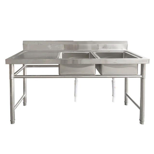 Double Bowl Sink - 1700mm x 700mm x 900mm High - LHS Work Area – Steelerz