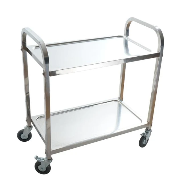 2 Tier Stainless Steel Trolley – Steelerz
