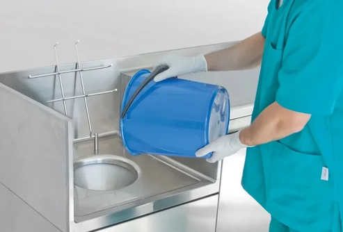 Combination Sluice Sink With Slop Hopper and Drain Board - 1200 X 600 ...