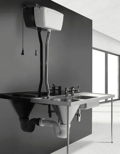 Combination Sluice Sink With Slop Hopper and Drain Board - 1200 X 600 ...