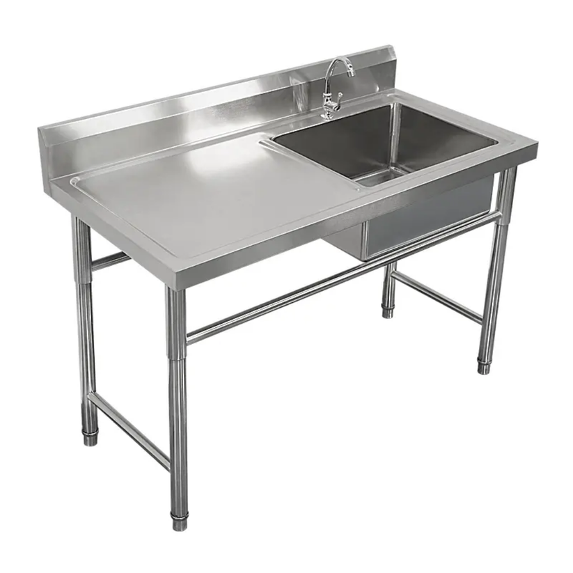 Single Bowl Prep Sink - 1350mm x 700mm x 900mm High - LHS Work Area ...