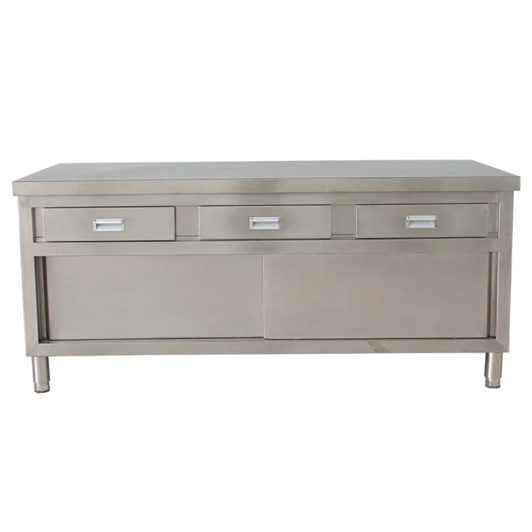 Stainless Steel Drawer Cabinet Service Counter 3 Top Drawers - 1800m x ...