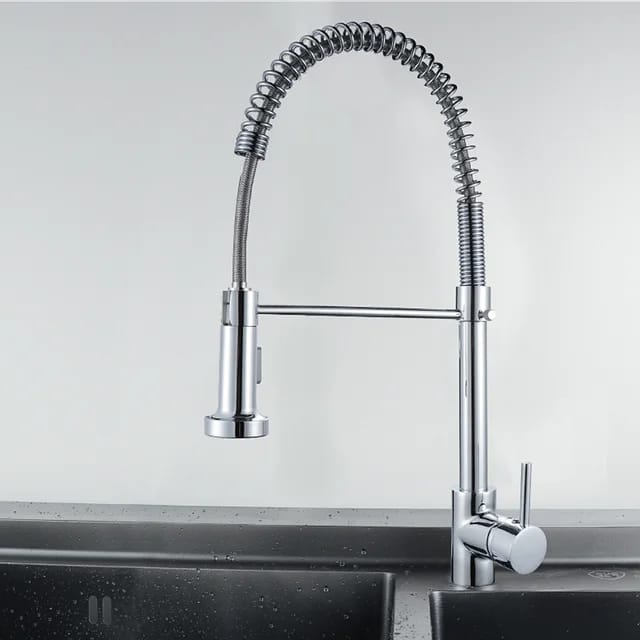 Kitchen Mixer Tap with Pull Out Neck and Trigger Nozzle – Steelerz